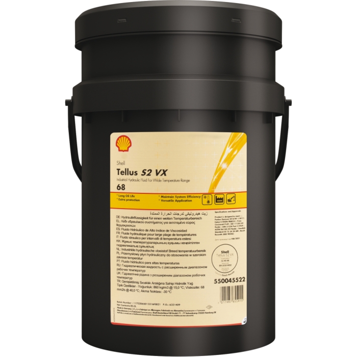 Shell Tellus S2 V 68, 20 л - Гидравлическое масло купить Питер Трейд